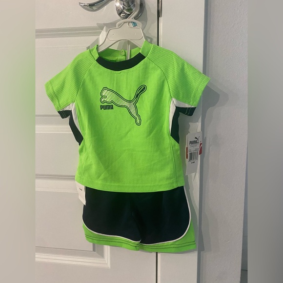 Puma | Matching Sets | Puma Green And Black Kids Active Set | Poshmark
